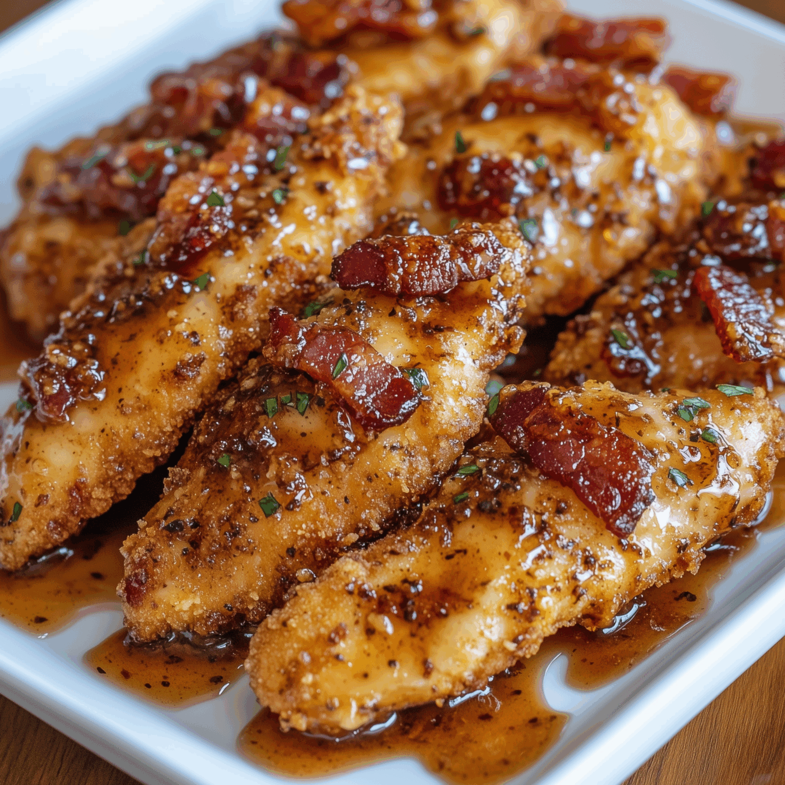 Maple Glazed Chicken with Crispy Bacon
